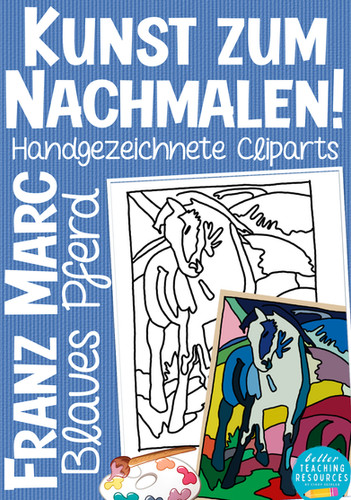 Clipart KUNST: Franz Marc I Blaues Pferd | Cindy Seidler