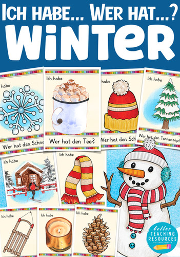 Winter - Ich habe, wer hat? Spiel Deutsch | Unterrichtsmaterial ...