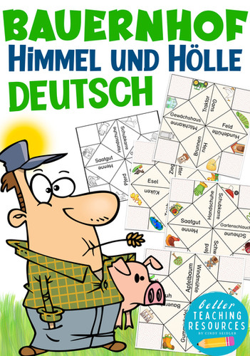 Bauernhof - Himmel und Hölle Spiel Deutsch Wortschatz ...