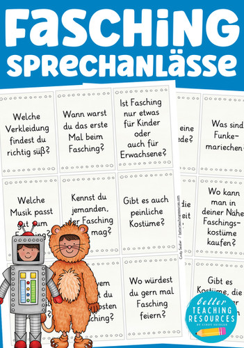 Fasching Sprechanlässe Deutsch in der Grundschule | Unterrichtsmaterial ...