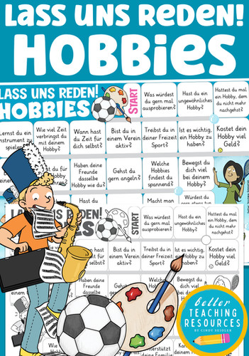 Hobbies Spiel "Lass uns reden" Plauderbrettspiel Deutsch als ...