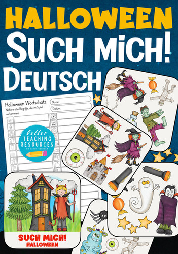 Halloween Such mich Wortschatz Spiel I 1. Klasse und 2. Klasse ...