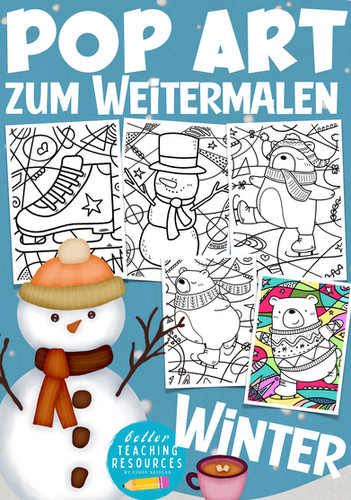 Kunstprojekt für den Winter im Pop Art Stil | Unterrichtsmaterial ...