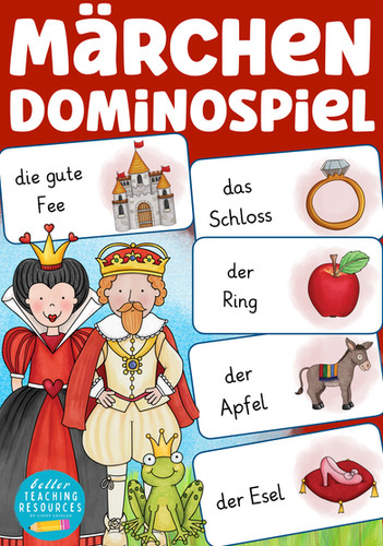 Märchen Domino Spiel Deutsch Wortschatz Lesespiel | Unterrichtsmaterial ...