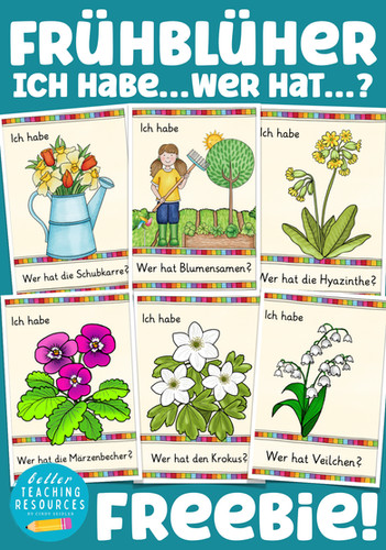 Frühblüher - Ich habe, wer hat? Spiel Sachunterricht | kostenloses ...