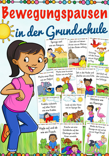 Bewegungspause Poster Kindergarten und Grundschule | Bewegte Pause Material