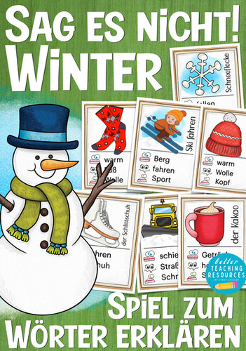 Winter Sag es nicht Spiel Grundschule | Deutsch DAZ Material