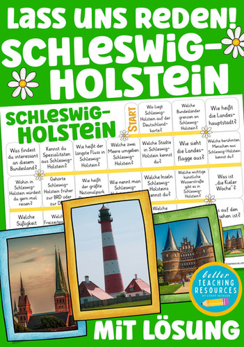 Schleswig - Holstein"Lass uns reden!" Spiel Sachunterricht / Geografie ...