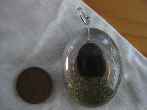 Shungite Oval Orgonite Pendant | the-chembow