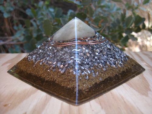 Small Aquamarine Orgonite Pyramid | the-chembow