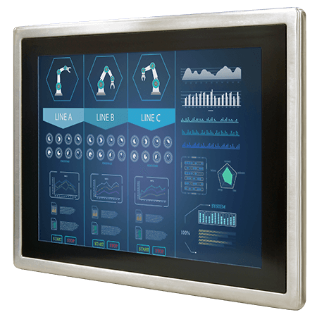 R15L600-65EX - 15" IP65 Stainless ATEX Rugged Display | MADALIX