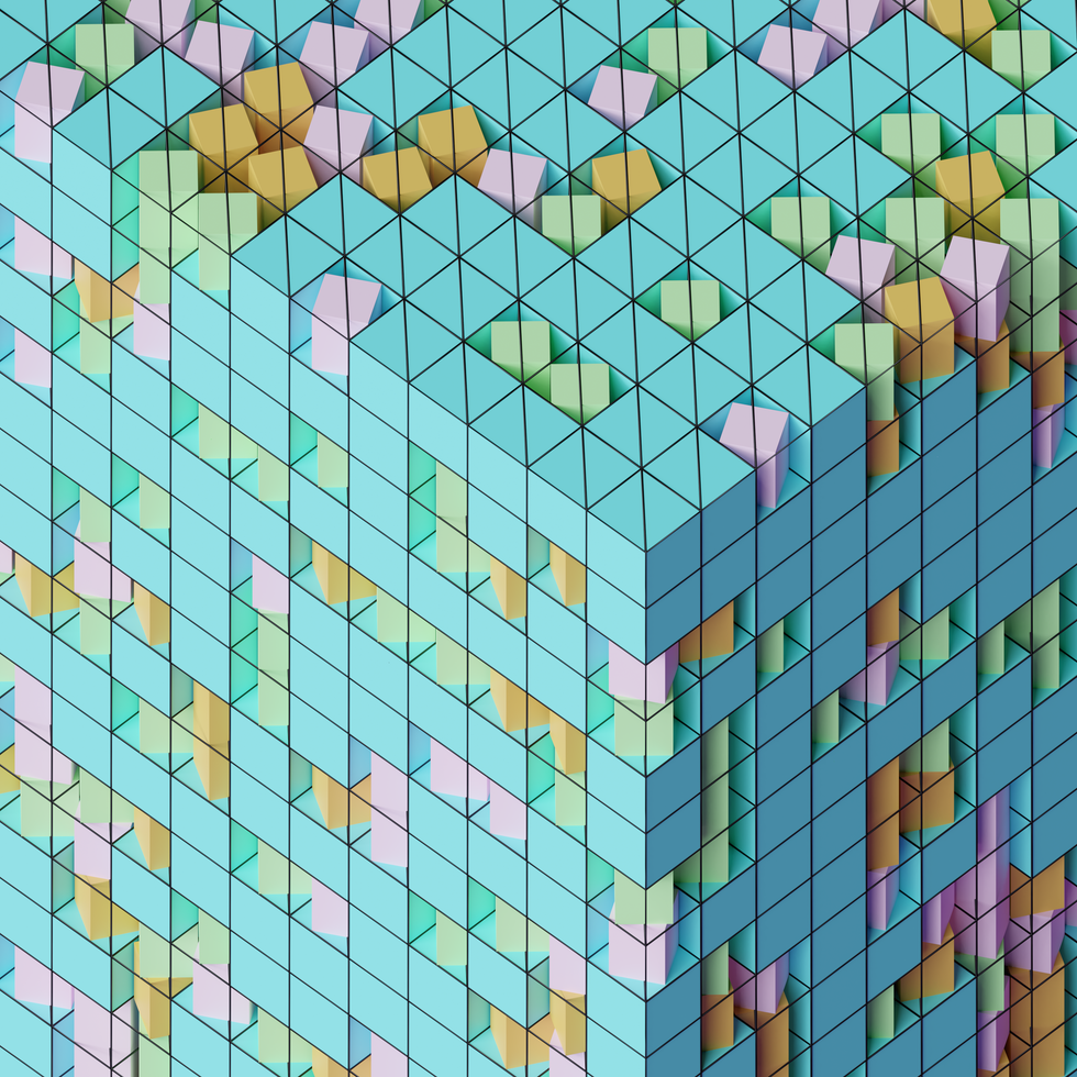 Scaled and Rotated Cubes 3 | JuneLee Architecture Scaled and Rotated Cubes 3 | JuneLee Architecture