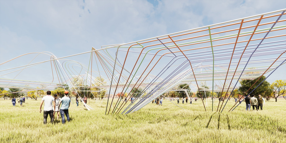Pinched Pipes Pavilion | JuneLee Architecture