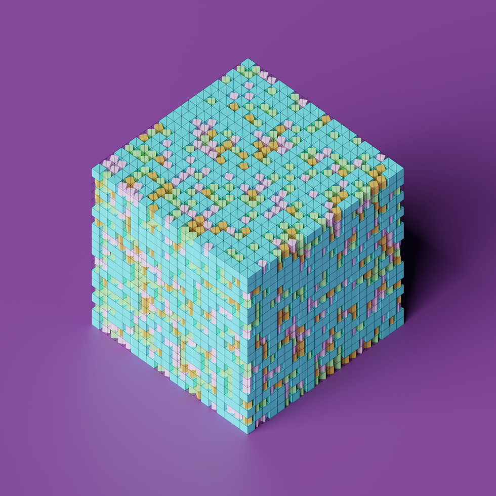 Scaled and Rotated Cubes 3 | JuneLee Architecture