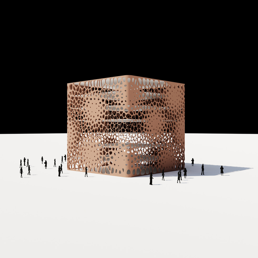 Voronoi Pattern Facade Point Attractor | JuneLee Architecture