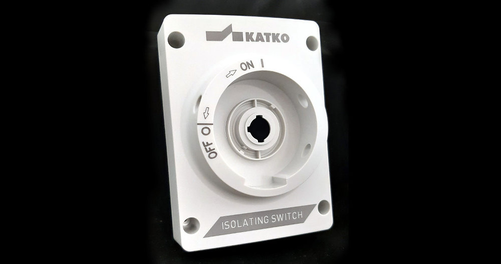 Laser marking at two heights on a plastic switch by Masca Fiber Laser ...