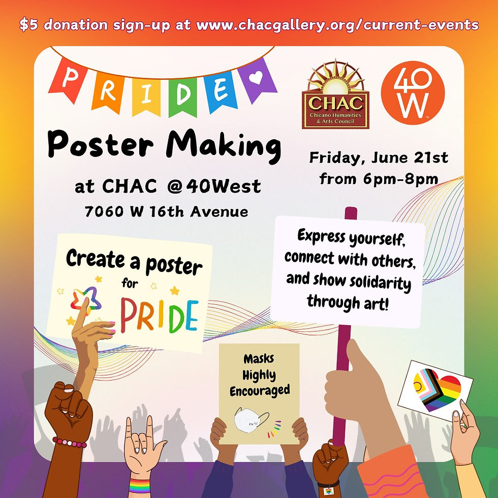 Pride Poster Making Workshop | CHAC Gallery