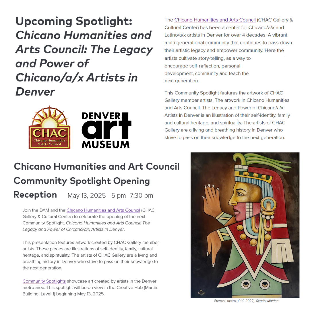 Opening Reception Legacy and Power of Chicano/a/x Artists in Denver ...