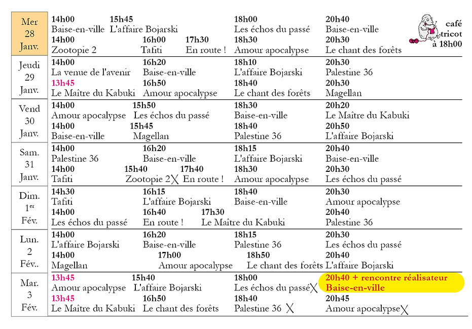 programme du 28 janvier au 3 février | cinema-pandora