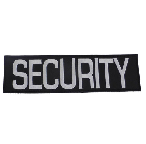 Embroidered Black and White SECURITY Insignia 2.5" X 9" | Mitchell and Son