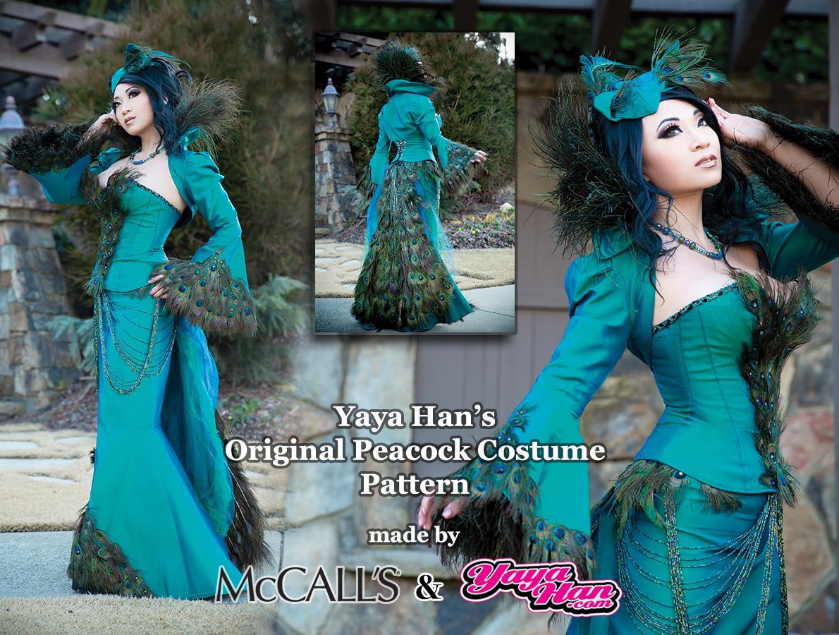 Autographed Original Peacock Costume Sewing Pattern by Yaya Han Kits & How To Craft Supplies ...