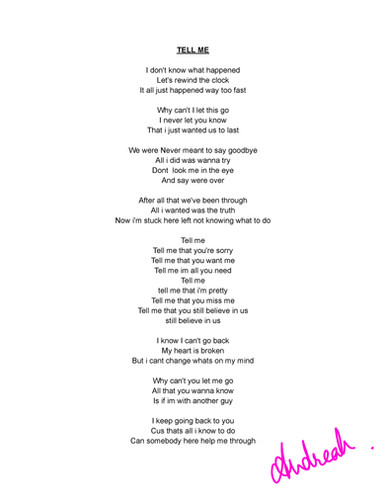 "Tell Me" Music Lyrics (download) | TJILI