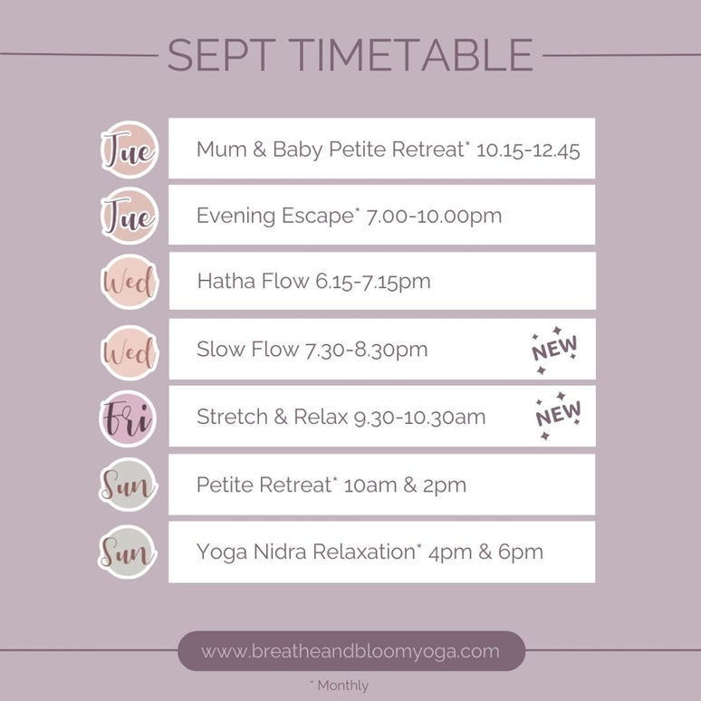 Timetable | Breathe & Bloom Yoga