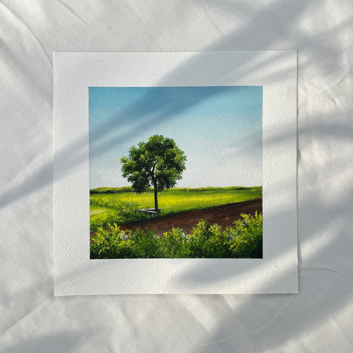 Tree in a meadow | The Tinted Palette