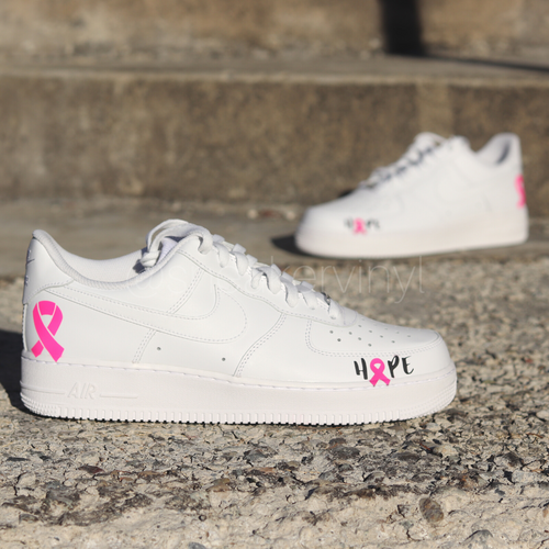 Nike Air Force 1 Low "HOPE" Breast Cancer Awareness Custom | Sneaker ...