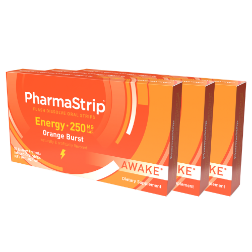 3 Pack - 80mg Energy Orange Burst Strips (30 Count) | PharmaStrip Store