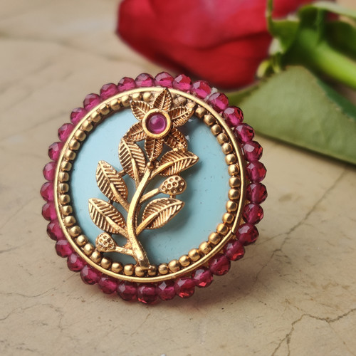 Leaf Temple Ring | Ramneek