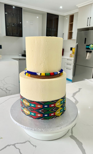 Imbeleko Cake | Flotus Bakery| Modern Traditional Zulu Buttercream Cake ...