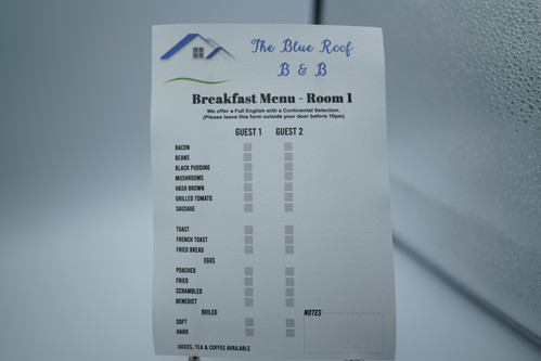 A5 Breakfast Pre-Order Menu for B&B Restaurant Cafe Bar Hotel Weddings ...