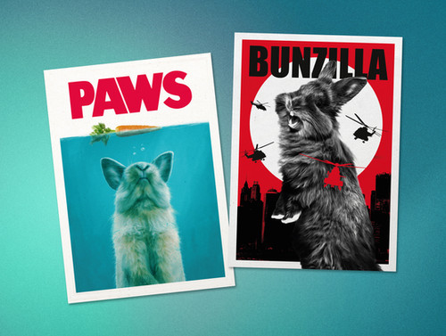 Postcard "Bunzilla" | Firlefanz Design