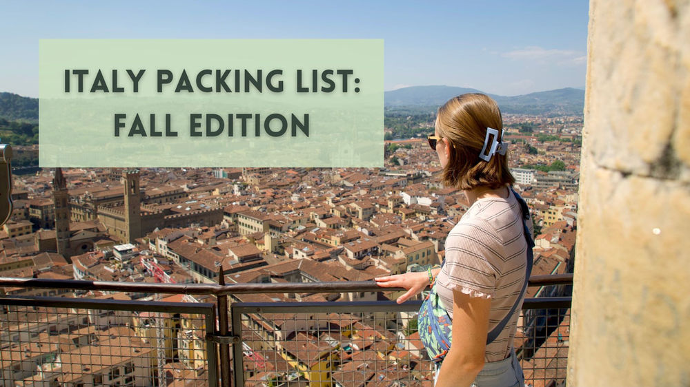 Italy Packing List For Fall
