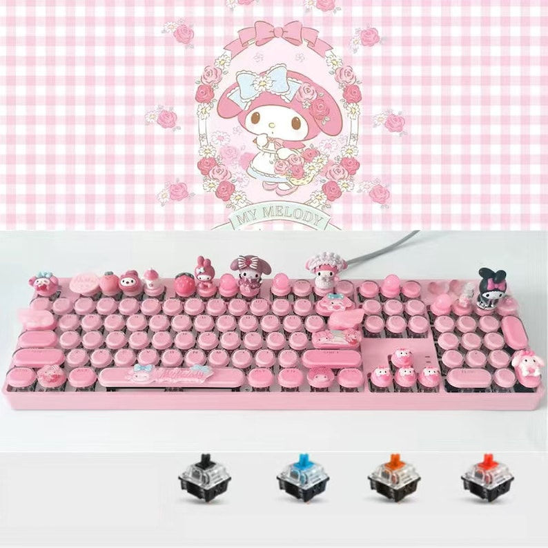 kawaii custom anime my melody keyboard | Kawaiifanfans