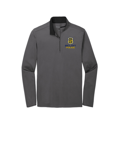 Beloit Police Embroidered Port Authority® Silk Touch 1/4-Zip - Steel ...