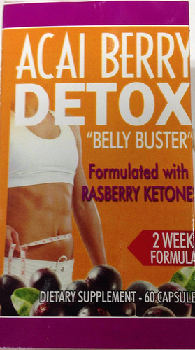 Acai Berry Detox "Belly Buster" Dietary Supplement - 60 Capsules | tnahouse
