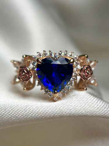 14k blue valentines ring | Joyeria Los Angeles