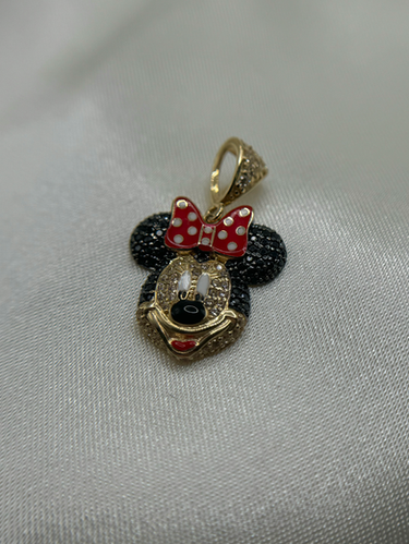 14k Minnie Mouse Pendant | Joyeria Los Angeles