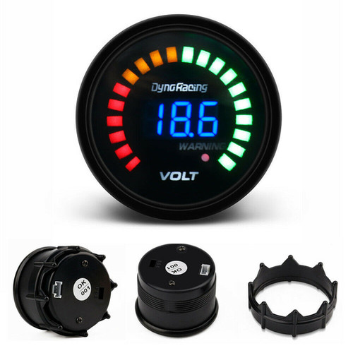 Dyno Racing Digital Analog LED Electronic Gauge Smoked - 52mm | OZ ...