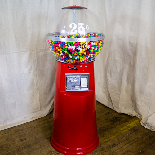 Red Jumbo Standing Gumball Machine | zapprops