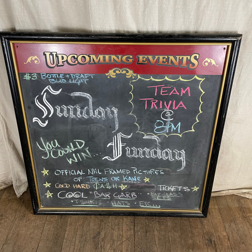 Upcoming Events Chalkboard Sign | zapprops