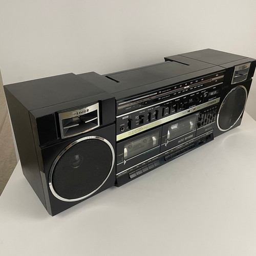 Fischer AM/FM Stereo Dual Cassette Boombox | zapprops