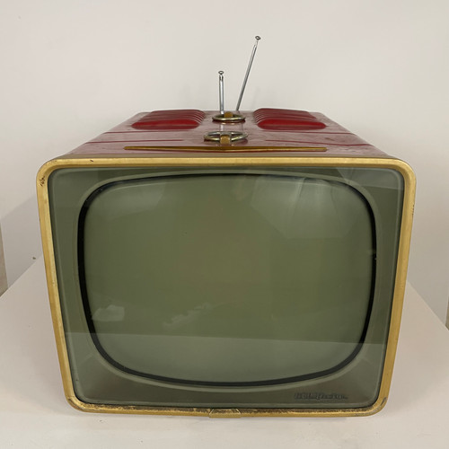 Red RCA Victor Television with Handles | zapprops