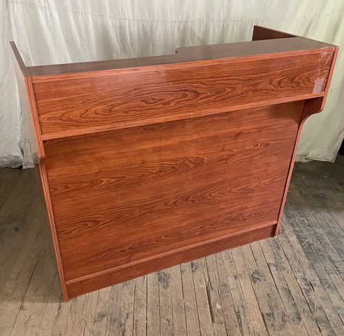 Large Modern Wood Host Valet Stand Reception Desk | zapprops
