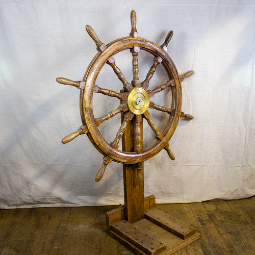 Large Ship Wheel on Stand | zapprops