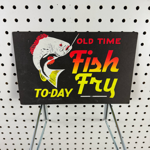 Old Time Fish Fry Today Paper Sign | zapprops