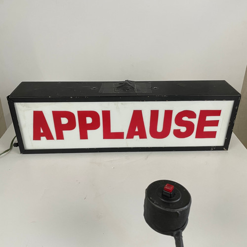 White Studio Applause Light Up Sign | zapprops