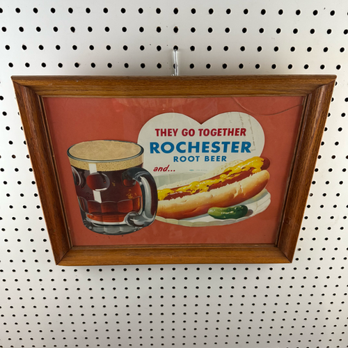 Rochester and Root Beer Framed Advertisement | zapprops